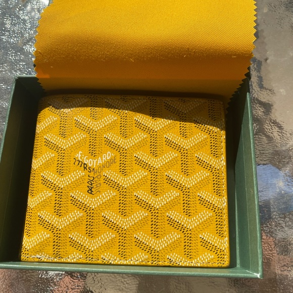 Goyard | Accessories | Goyard Paris Yellow Victoire Wallet Made In ...